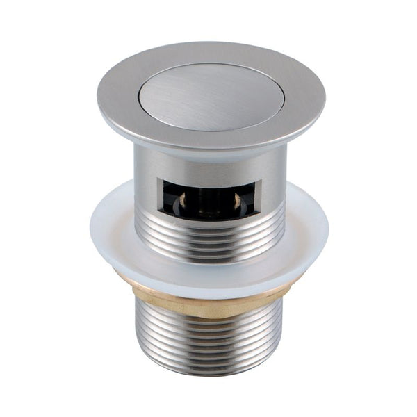 Norico 32/40mm Solid Brass Basin Pop Up Waste with Overflow Brushed Ni ...